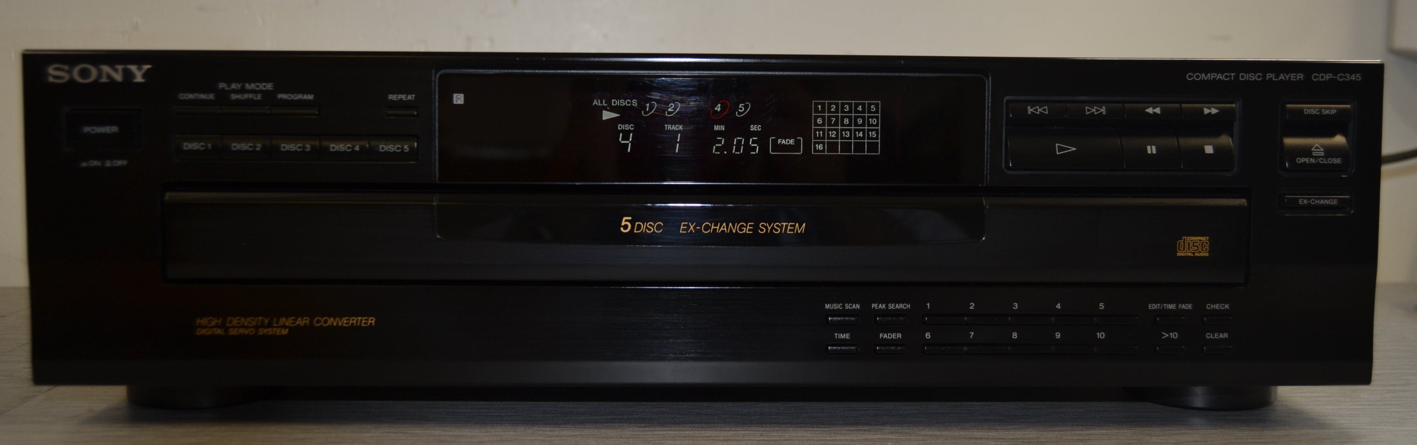 Sony CDP-C345 CD Carousel 5 Discs – The Turntable Store