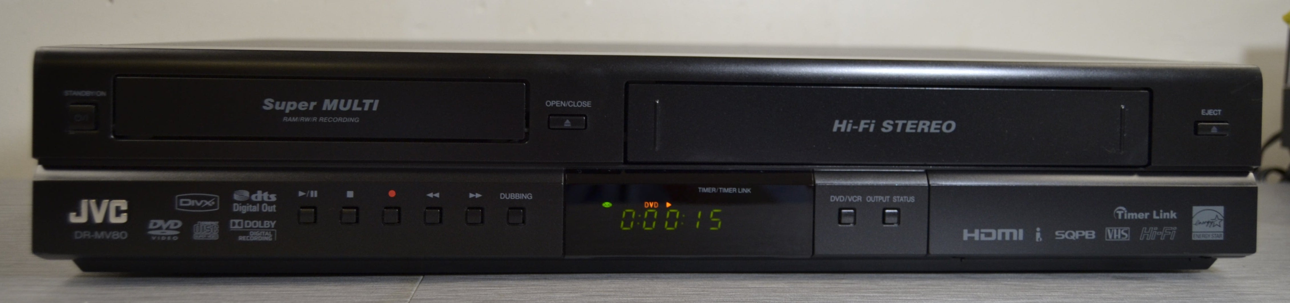 JVC DR-MV80 Combination DVD Recorder and VHS Video Cassette – The Turntable Store