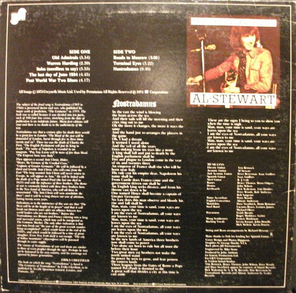 Buy Al Stewart : Past · Present And Future (LP, Album, Ter) Online for ...
