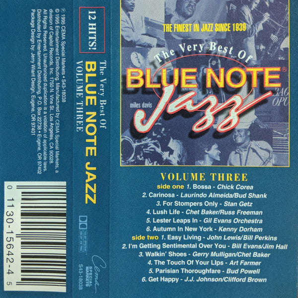 Buy Various : The Very Best Of Blue Note Jazz - Volume Three (Cass ...