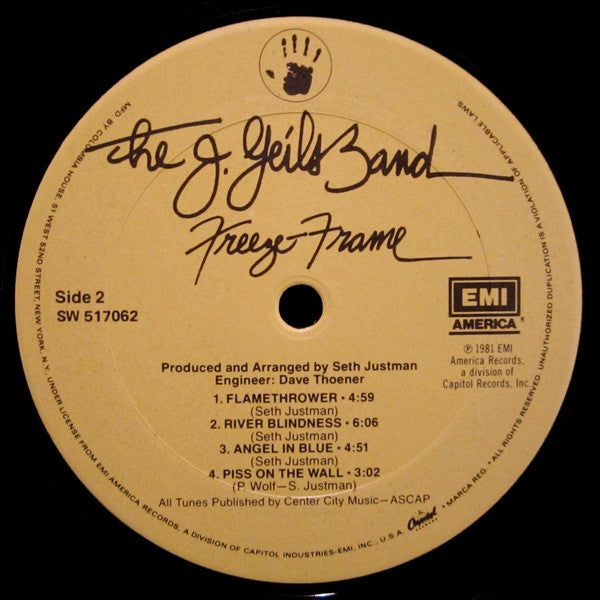 Buy The J. Geils Band : Freeze Frame (LP, Album, Club) Online for a ...