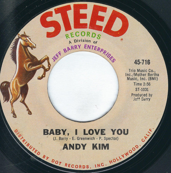 Buy Andy Kim : Baby, I Love You / Gee Girl (7", Styrene, Mon) Online ...