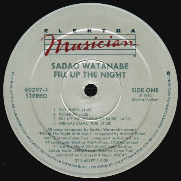 Buy Sadao Watanabe : Fill Up The Night (LP, Album, Spe) Online for a ...