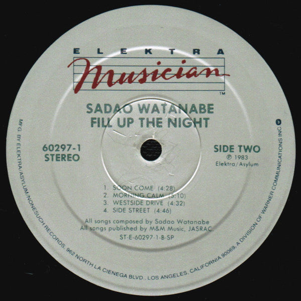 Buy Sadao Watanabe : Fill Up The Night (LP, Album, Spe) Online for a ...