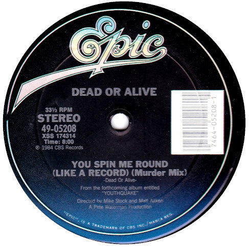 Buy Dead Or Alive : You Spin Me Round (Like A Record) (Murder Mix) (12 ...
