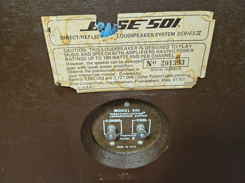 Bose 501 Series II Floor Standing Speakers – The Turntable Store