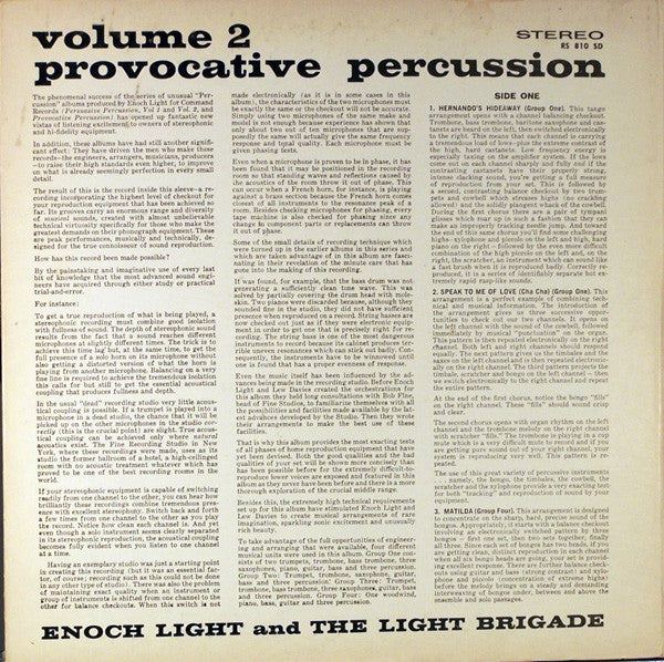 Buy Enoch Light And The Light Brigade : Provocative Percussion Volume 2 ...