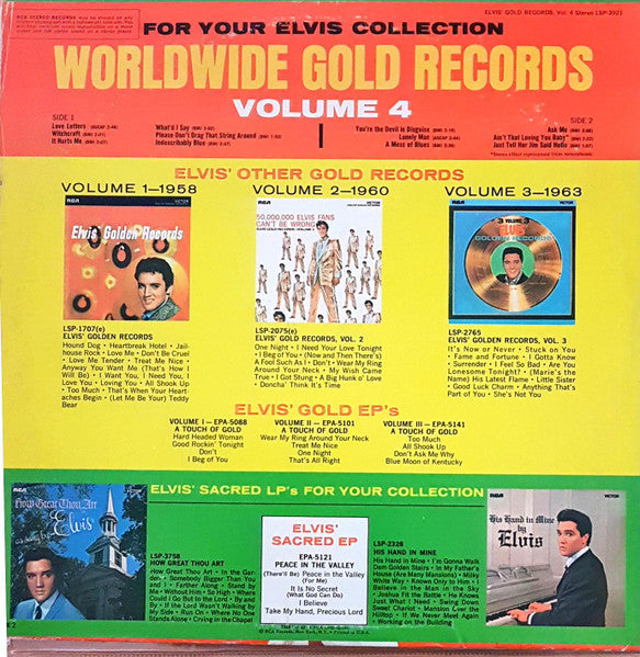 Buy Elvis Presley : Elvis' Gold Records - Volume 4 (LP, Comp, RE, Tan ...