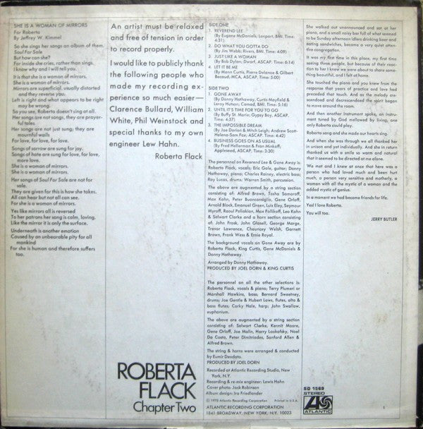 Buy Roberta Flack : Chapter Two (LP, Album, Pre) Online for a great ...
