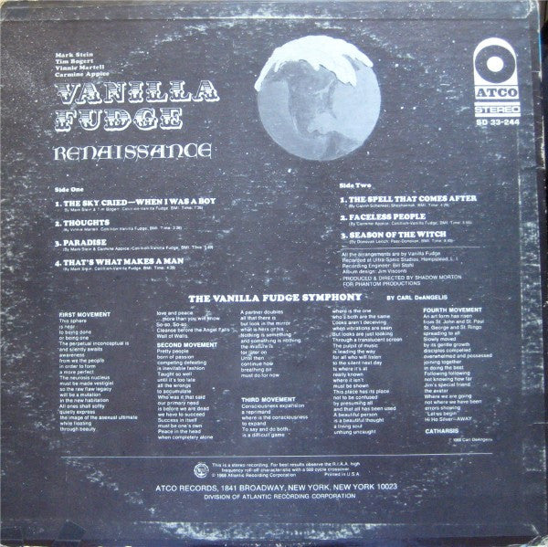Buy Vanilla Fudge : Renaissance (LP, Album, Pre) Online for a great price – The Turntable Store