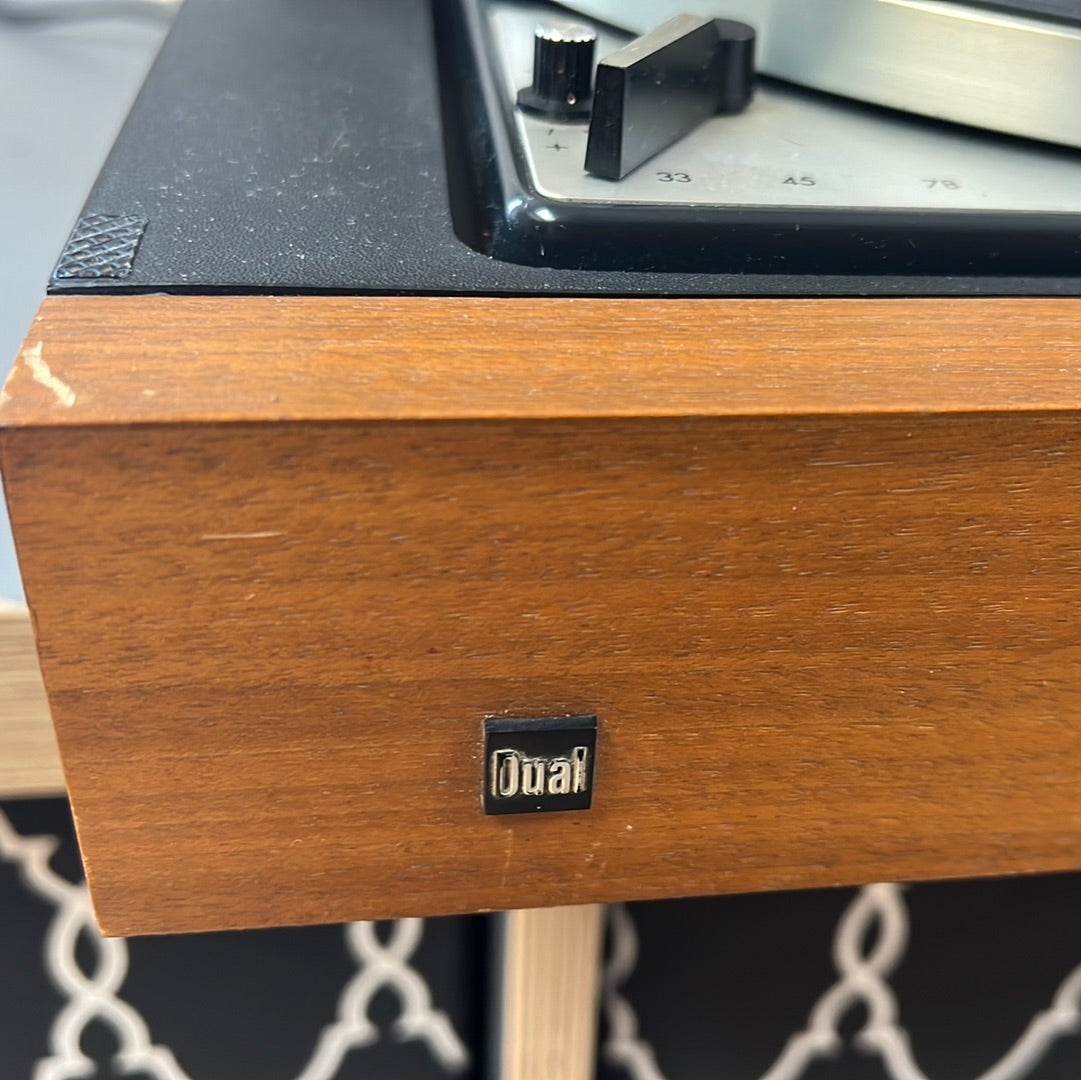 Dual 1218 Turntable with Dual Plinth & CH21 Sliding Dust Cover * Shure ...