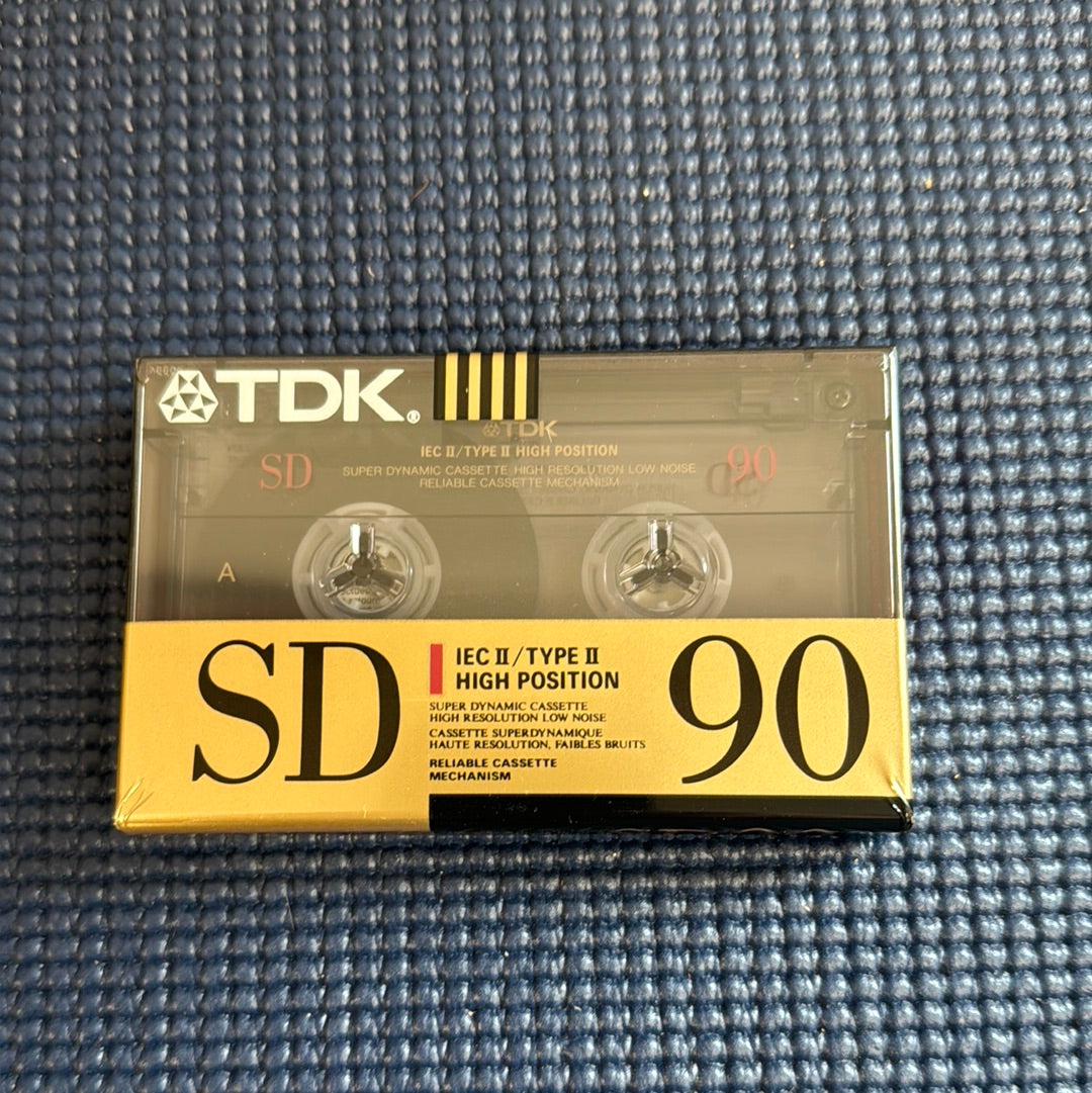 TDK SD90 High Bias Black Cassette Tape 1990 - Sealed – The Turntable Store