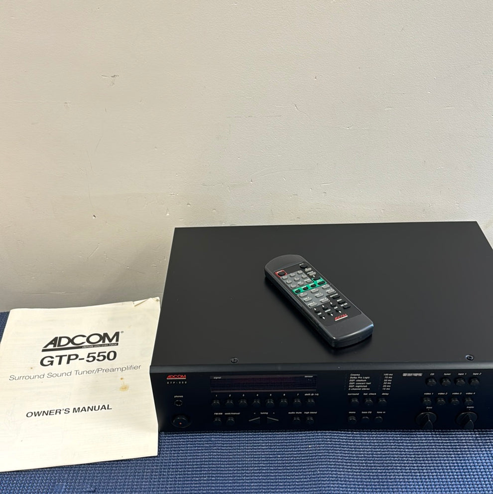 Adcom GTP-550 Stereo Preamplifier / Tuner * Remote – The Turntable Store