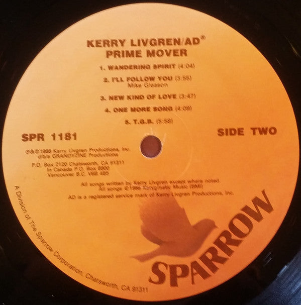 Buy Kerry Livgren / AD : Prime Mover (LP, Album) Online for a great ...