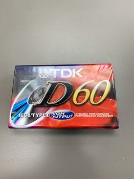1997-01 TDK D60 IECI Blank Cassette 60 mins – The Turntable Store