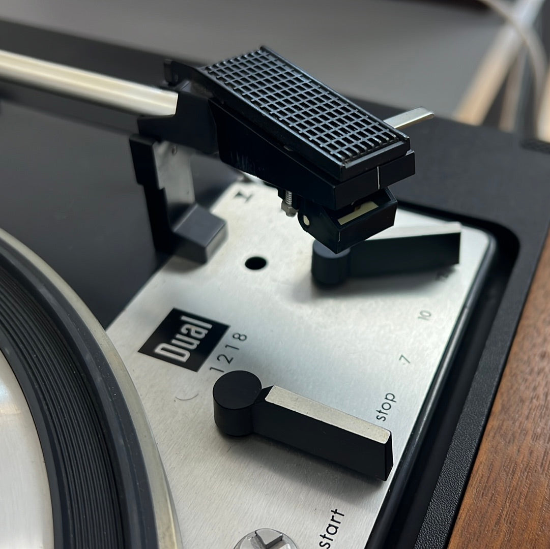 Dual 1218 Turntable with Dual Plinth & CH21 Sliding Dust Cover * Shure ...