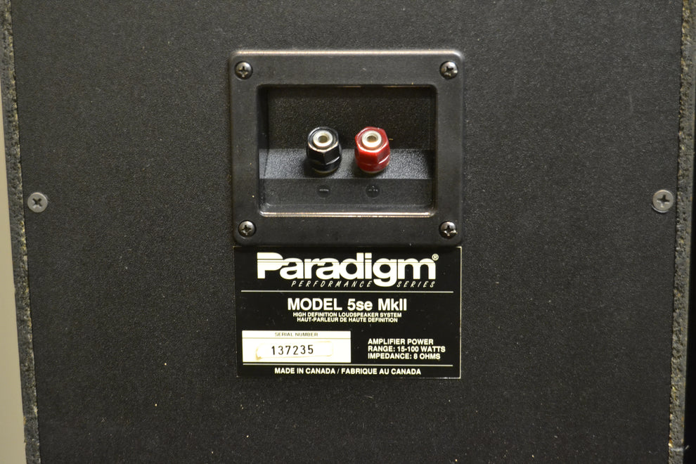 Paradigm 5SE MKII Speakers * Black – The Turntable Store