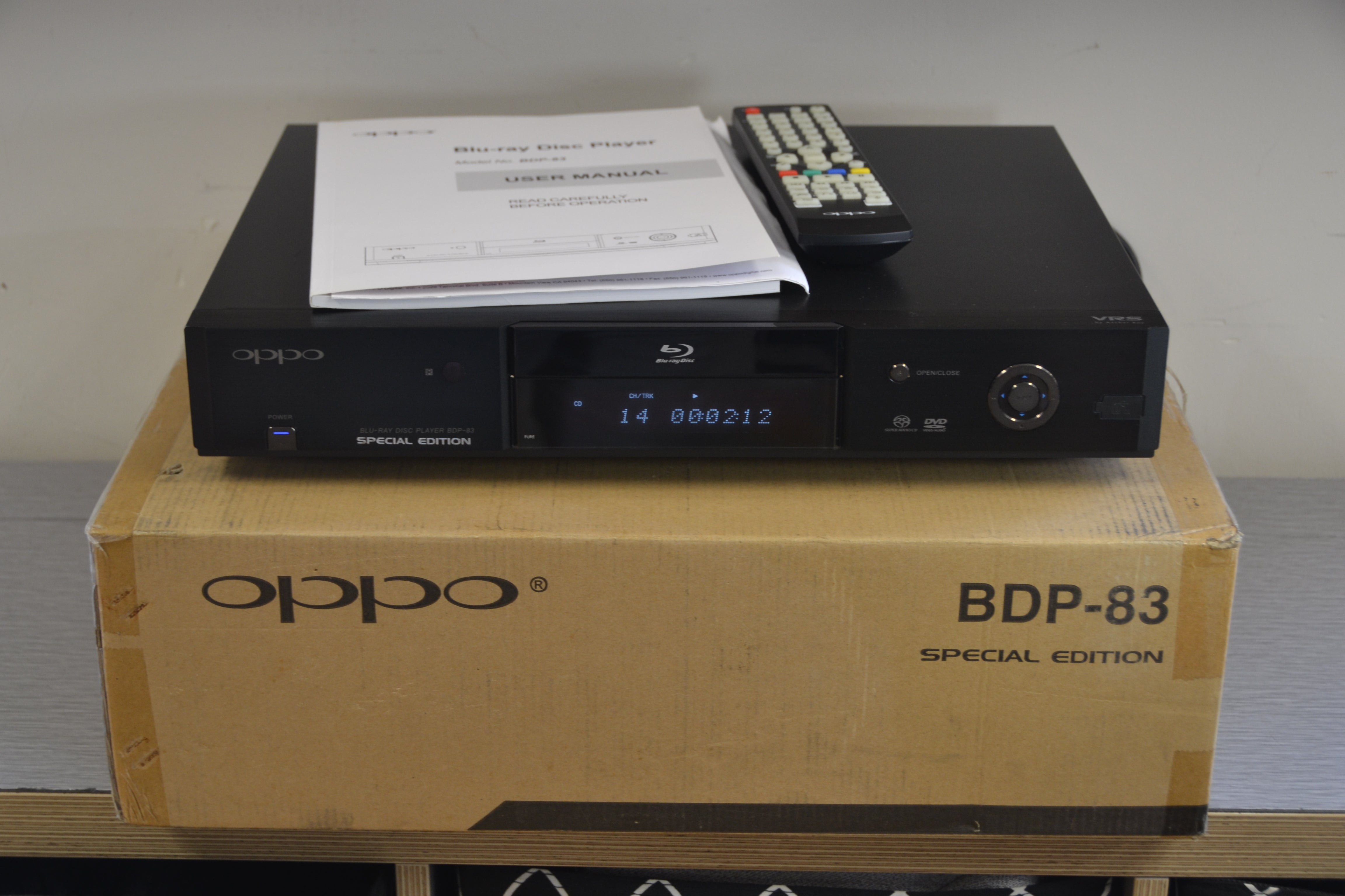 Oppo BDP-83SE BluRay SACD Player * Remote * Box * Manual * Universal P ...