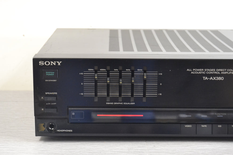 Sony TA-AX380 Integrated Amplifier * 125W RMS * 1988 – The Turntable Store