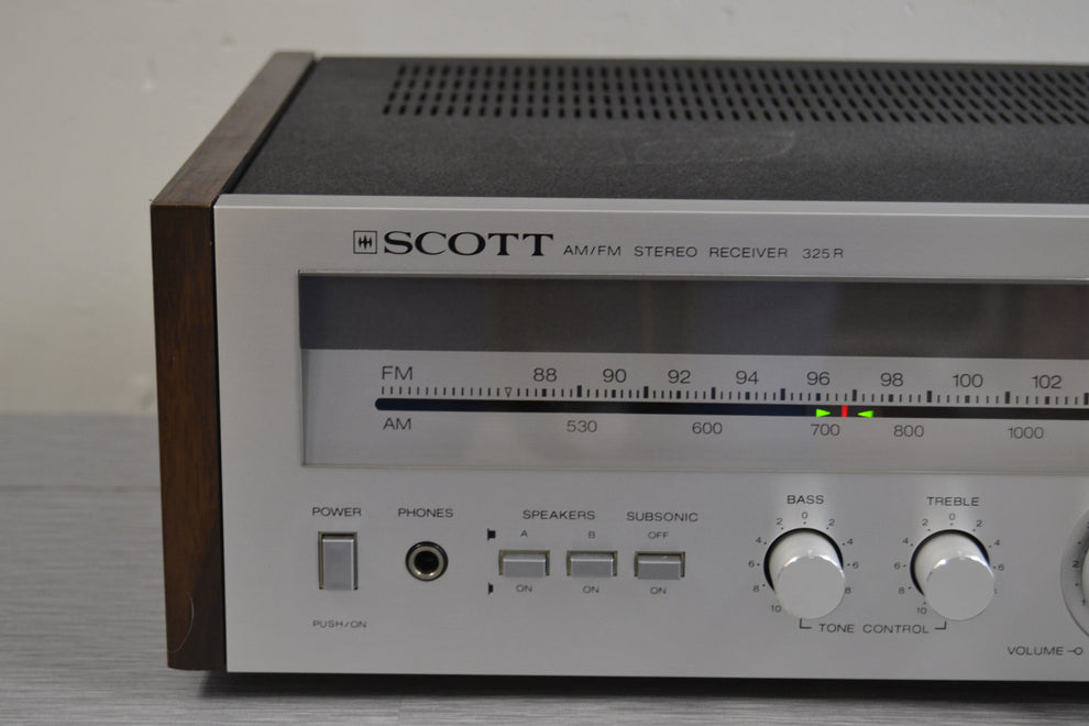 Scott 325R Stereo Receiver * 25W * 1978 – The Turntable Store