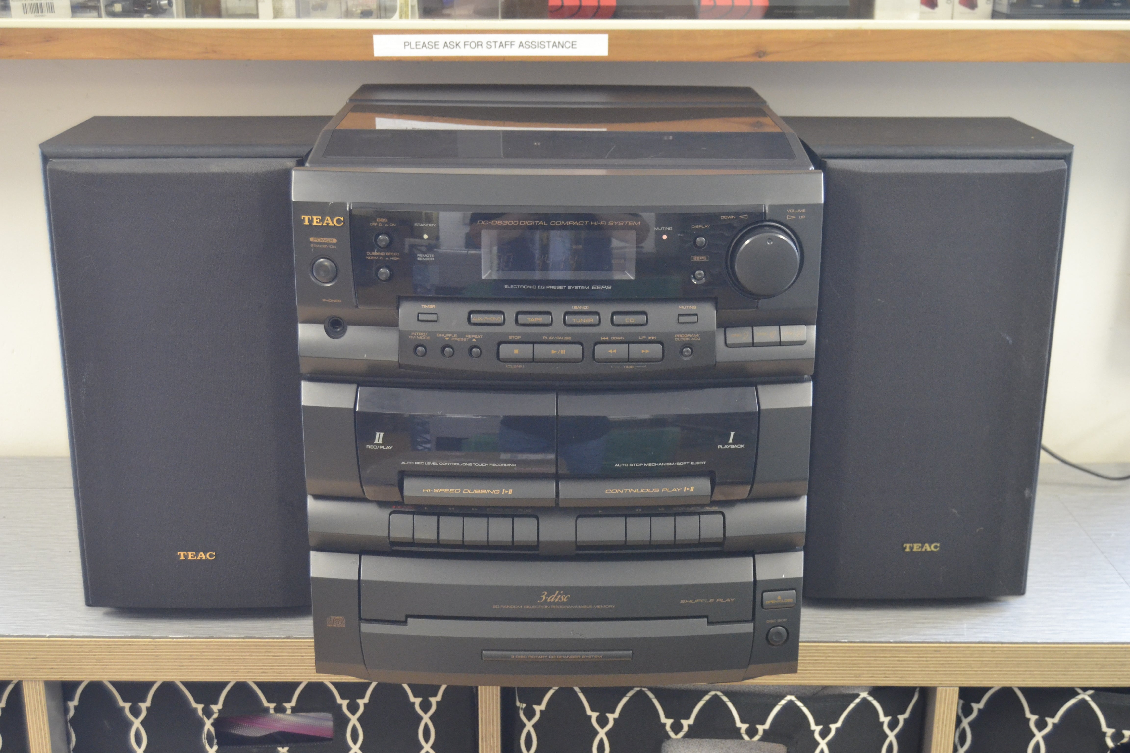 Teac DC-D6300 Compact Hi-Fi System * Fully Functional * New Cassette B ...
