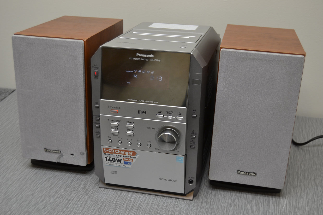 Panasonic SA-PM19 Mini Stereo System * Cd, Cassette, Radio & Speakers ...