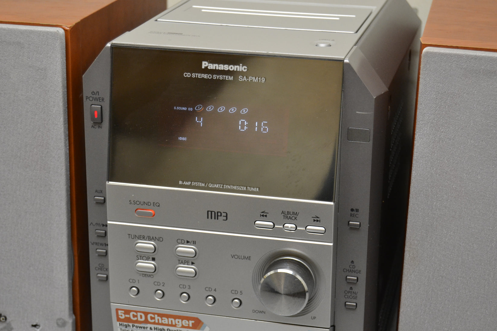 Panasonic SA-PM19 Mini Stereo System * Cd, Cassette, Radio & Speakers ...