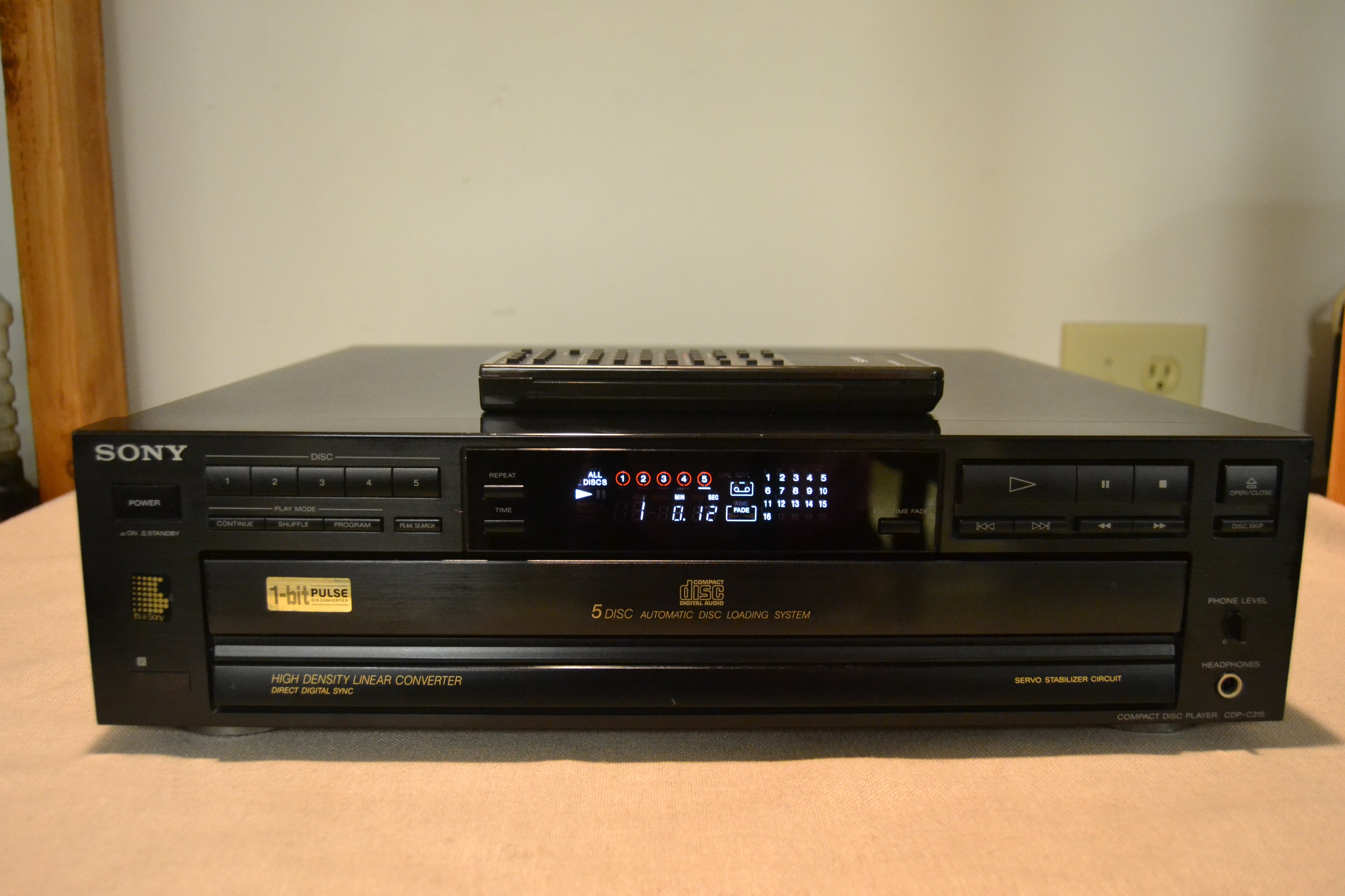 Sony CDP-C315 Multi Compact Disc Player (1991-92) * Remote – The ...