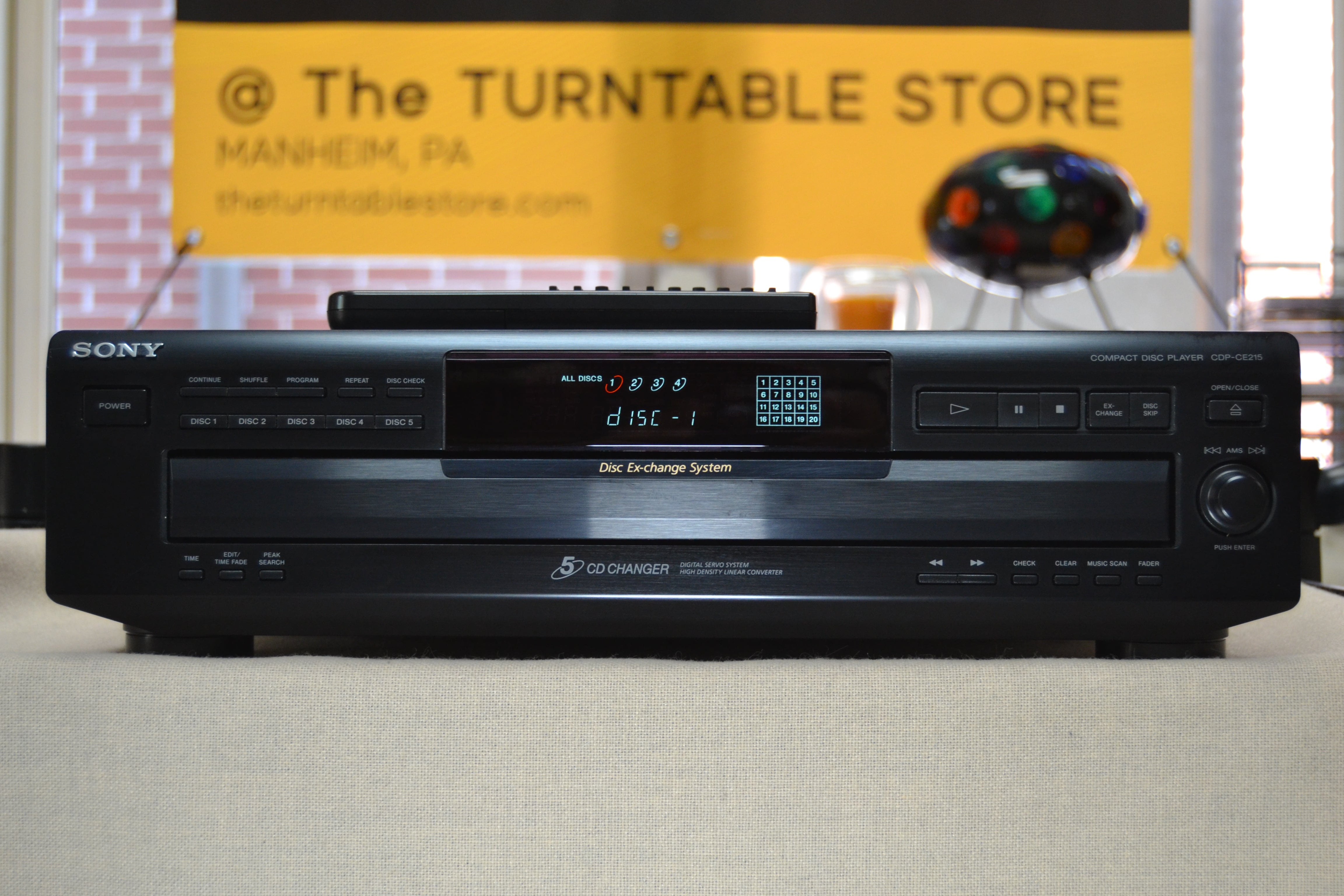 Sony CDP-CE215 CD Carousel 5 Discs * Remote – The Turntable Store