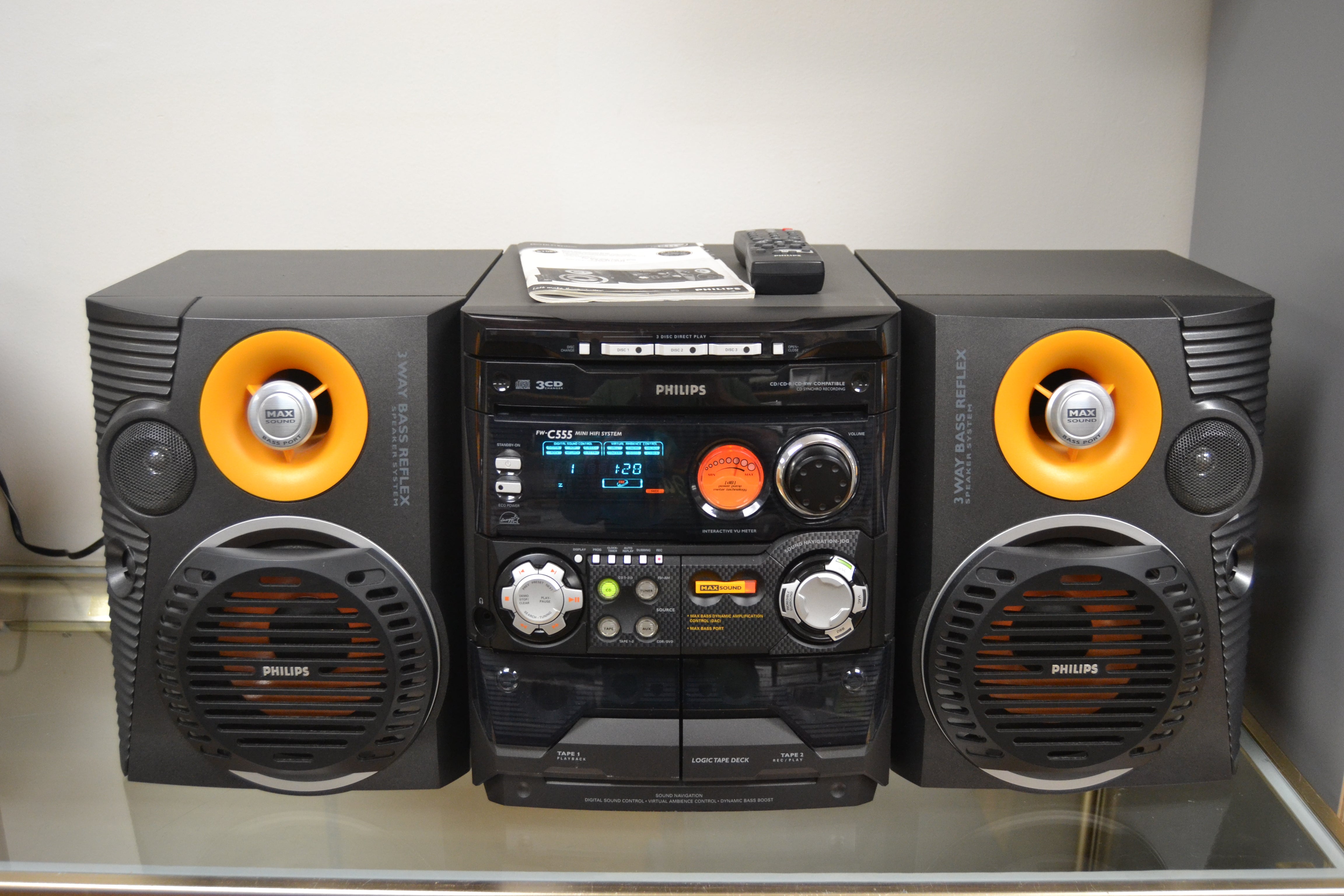 Philips FW-C555 Complete Music System Midi Size * Cd Changer * Radio ...