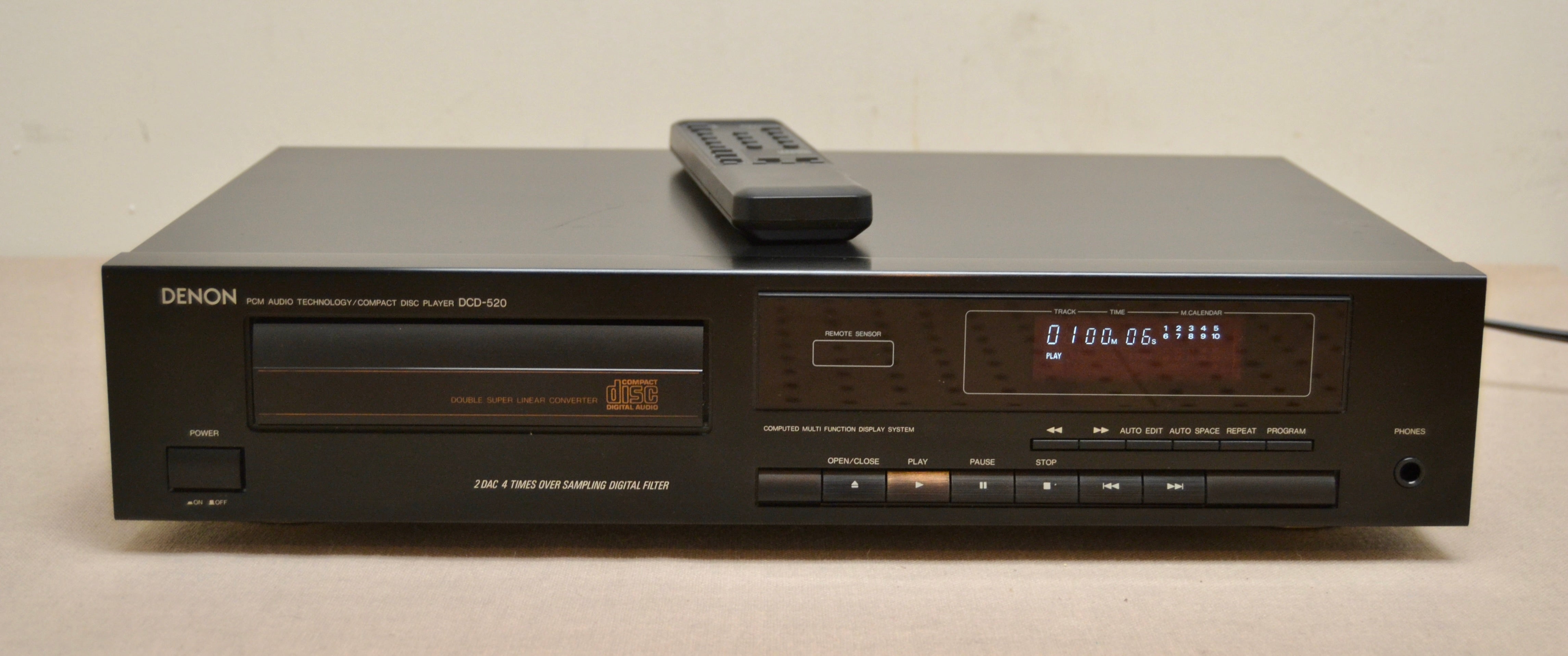 Denon DCD-520 Single CD Player * Remote Control * Fully Serviced * New ...