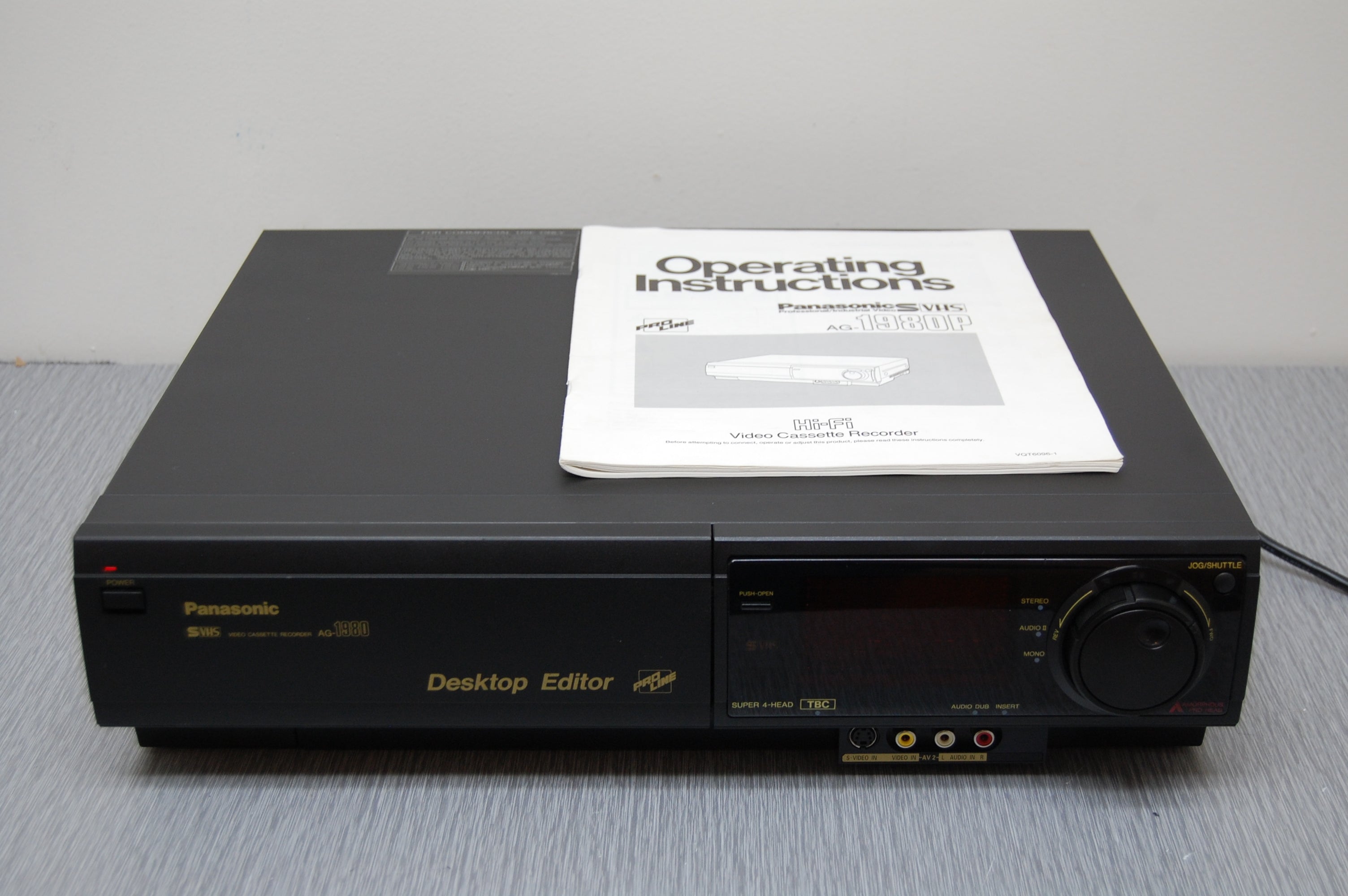 Panasonic AG1980 Super VHS Recorder * Fully Working with Dim Display ...
