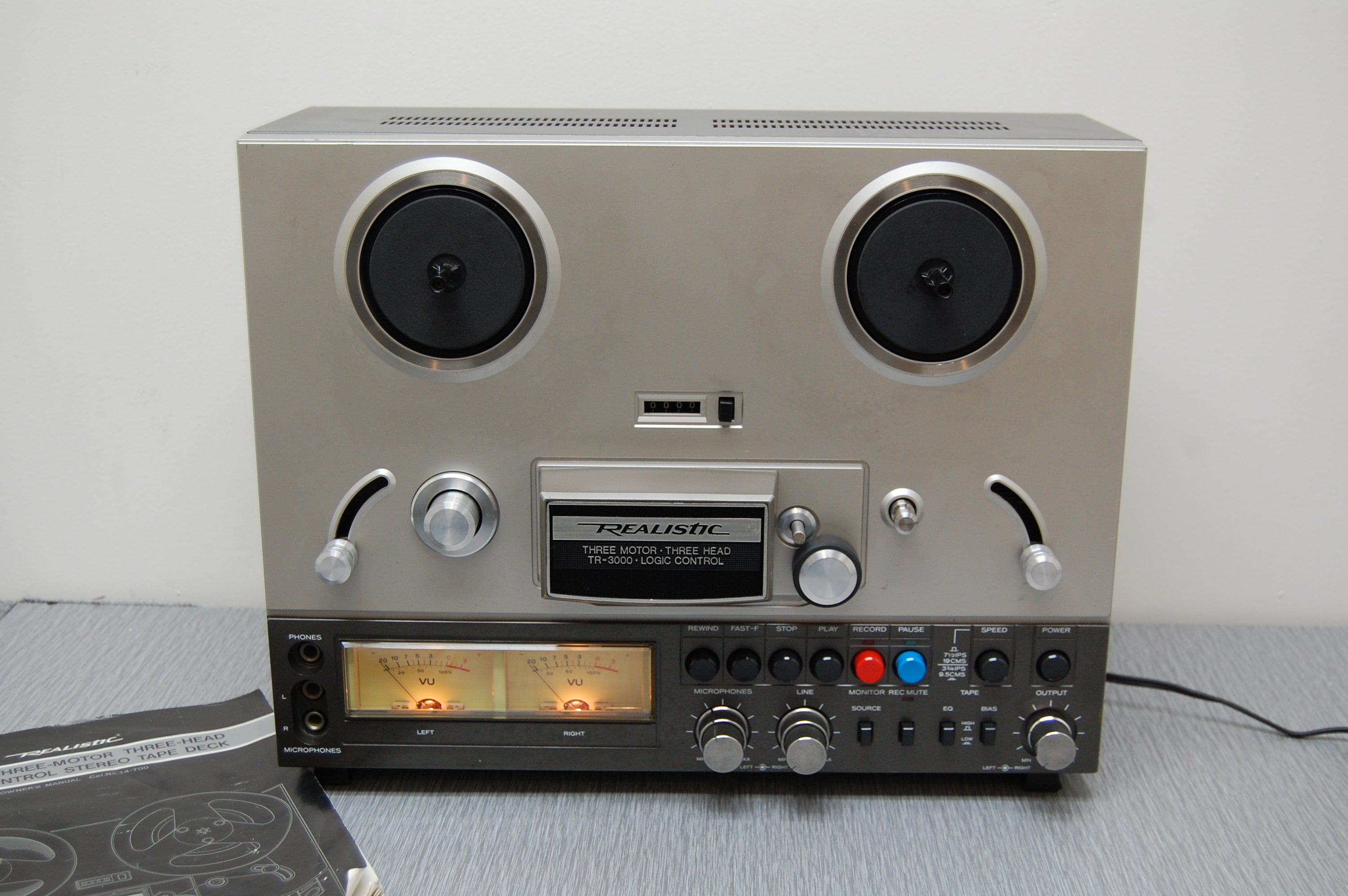 Realistic TR-3000 Reel to Reel Recorder * Three Heads * Manual * Fully ...