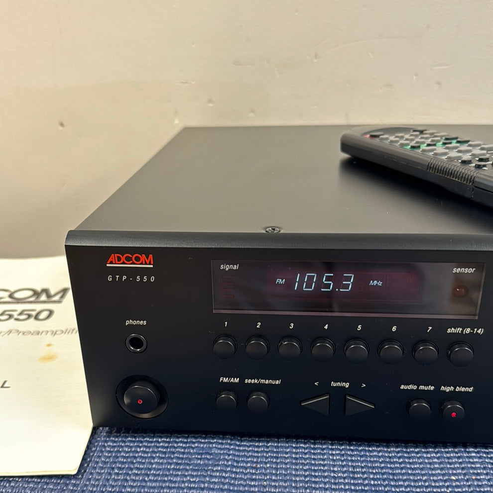 Adcom GTP-550 Stereo Preamplifier / Tuner * Remote – The Turntable Store