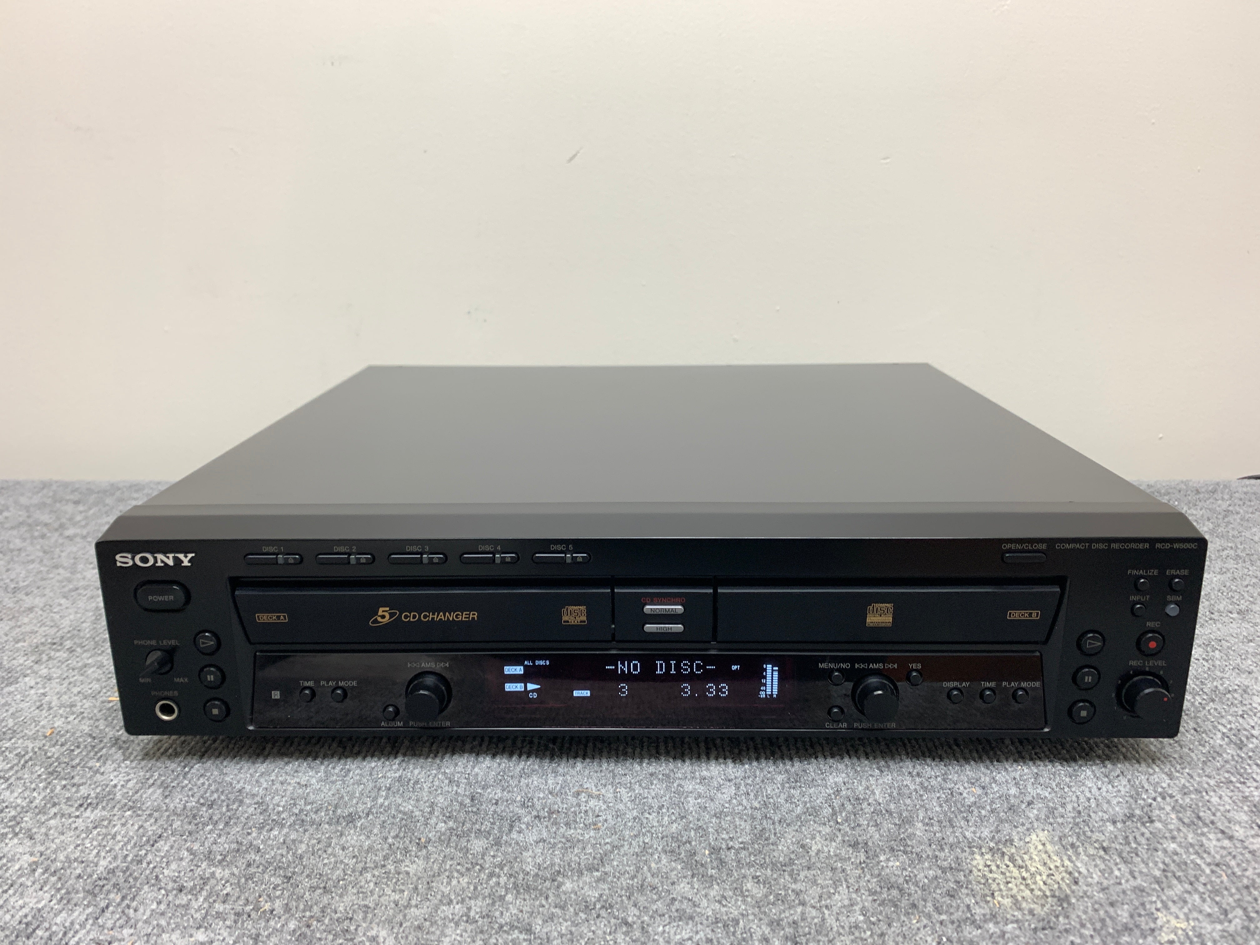 Sony RDC-W500C Cd Changer and CD Recorder - New Belts – The Turntable Store