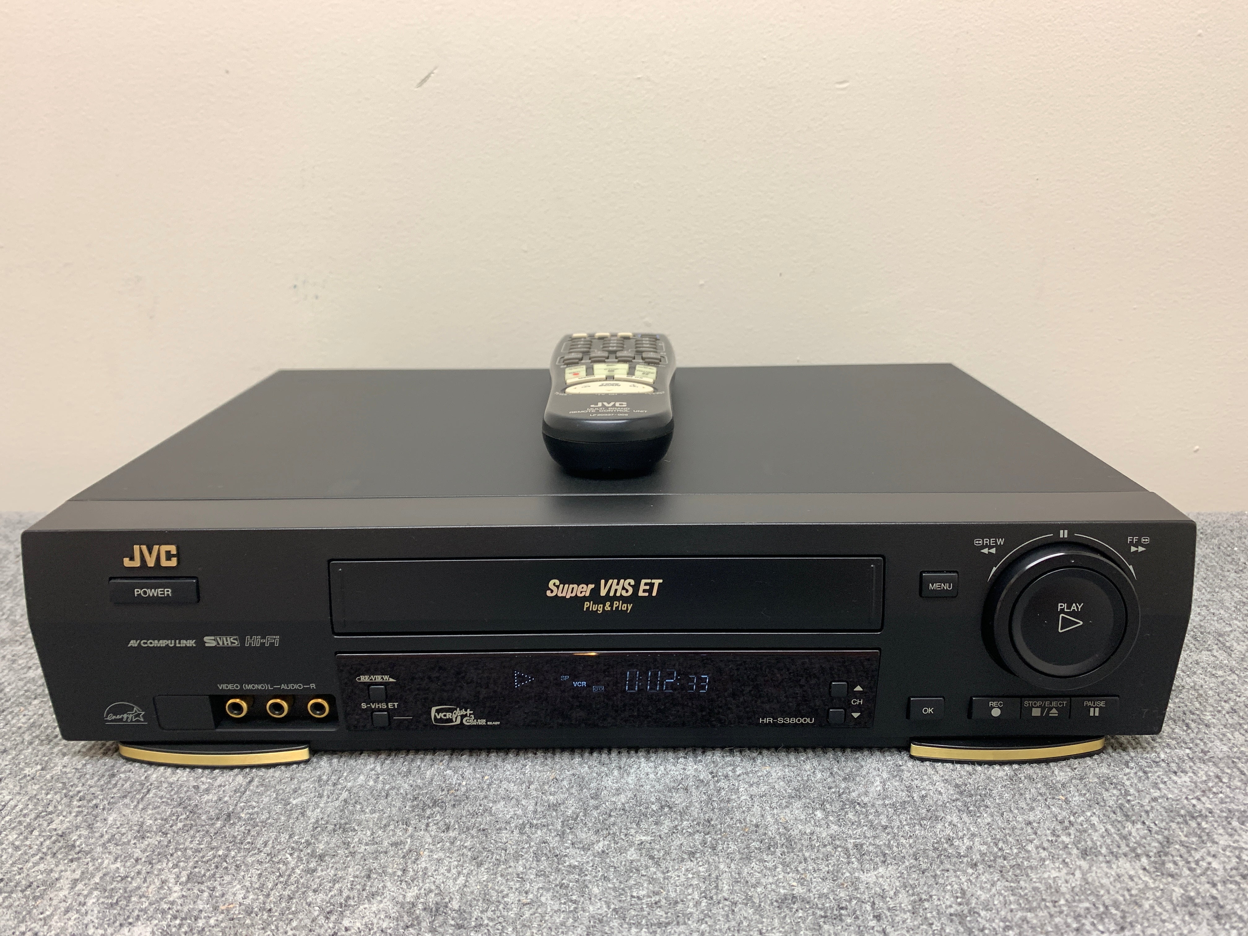 JVC HR-S3800U Super VHS Video Cassette Recorder * Remote Control – The ...