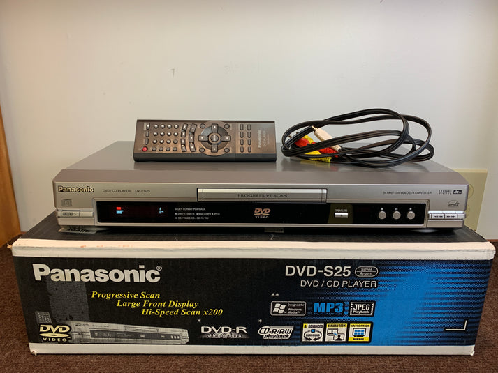 Panasonic DVD-S25 CD/DVD Single Player * Remote * Box – The Turntable Store