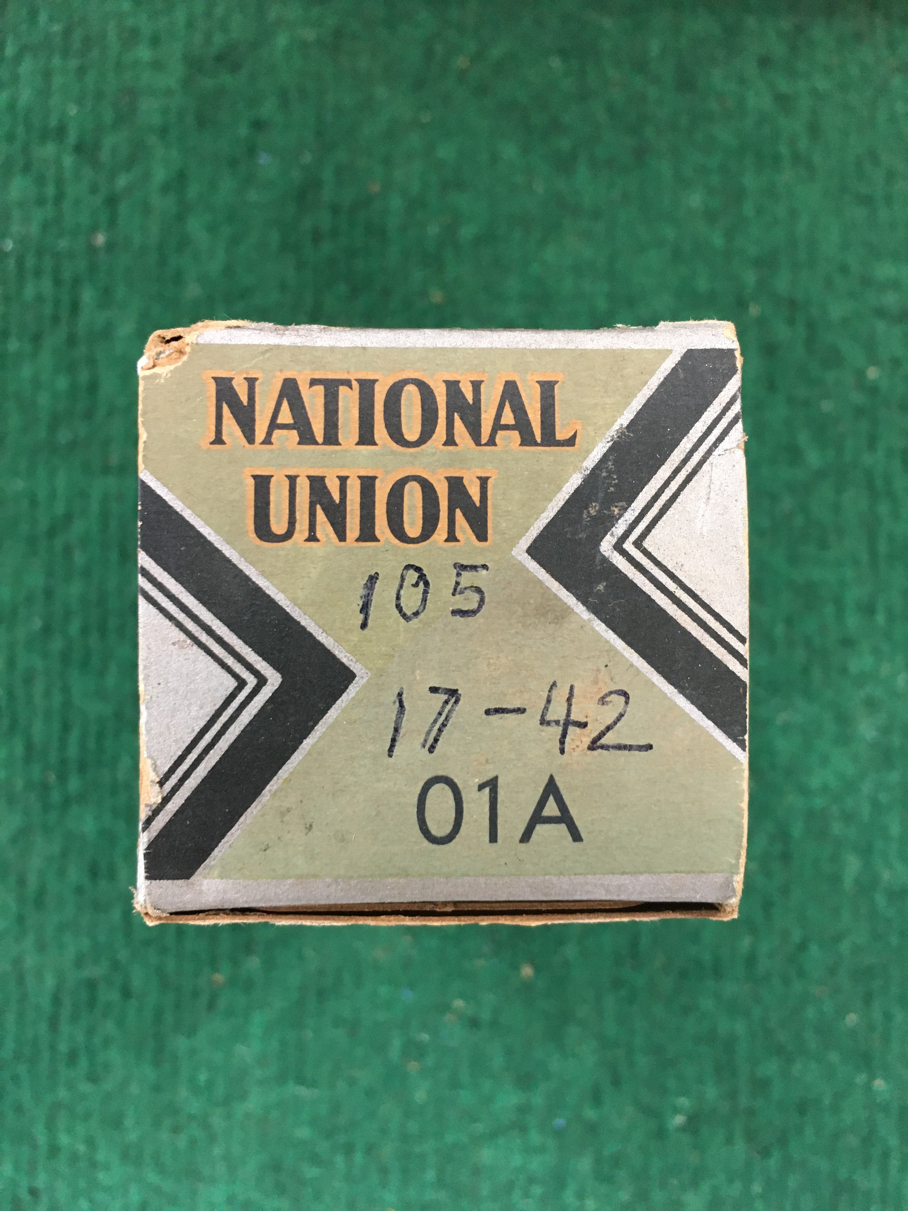 National Union Type 01A Vacuum Tube * Tested 105 – The Turntable Store