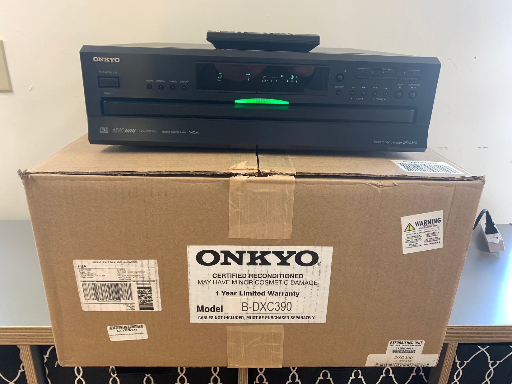 Onkyo DX-390 CD Carousel 6 Discs * Remote * Box – The Turntable Store