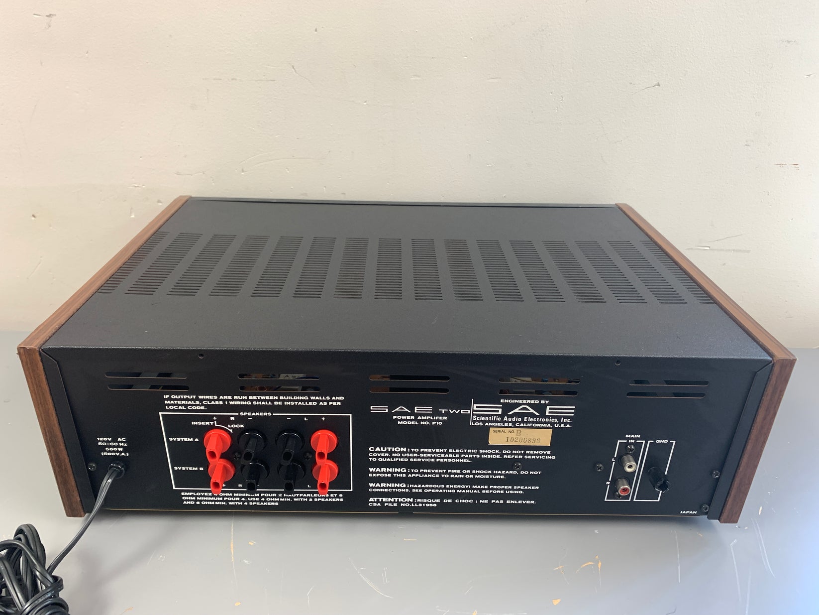 SAE Two P10 Power Amplifier * 100W RMS – The Turntable Store