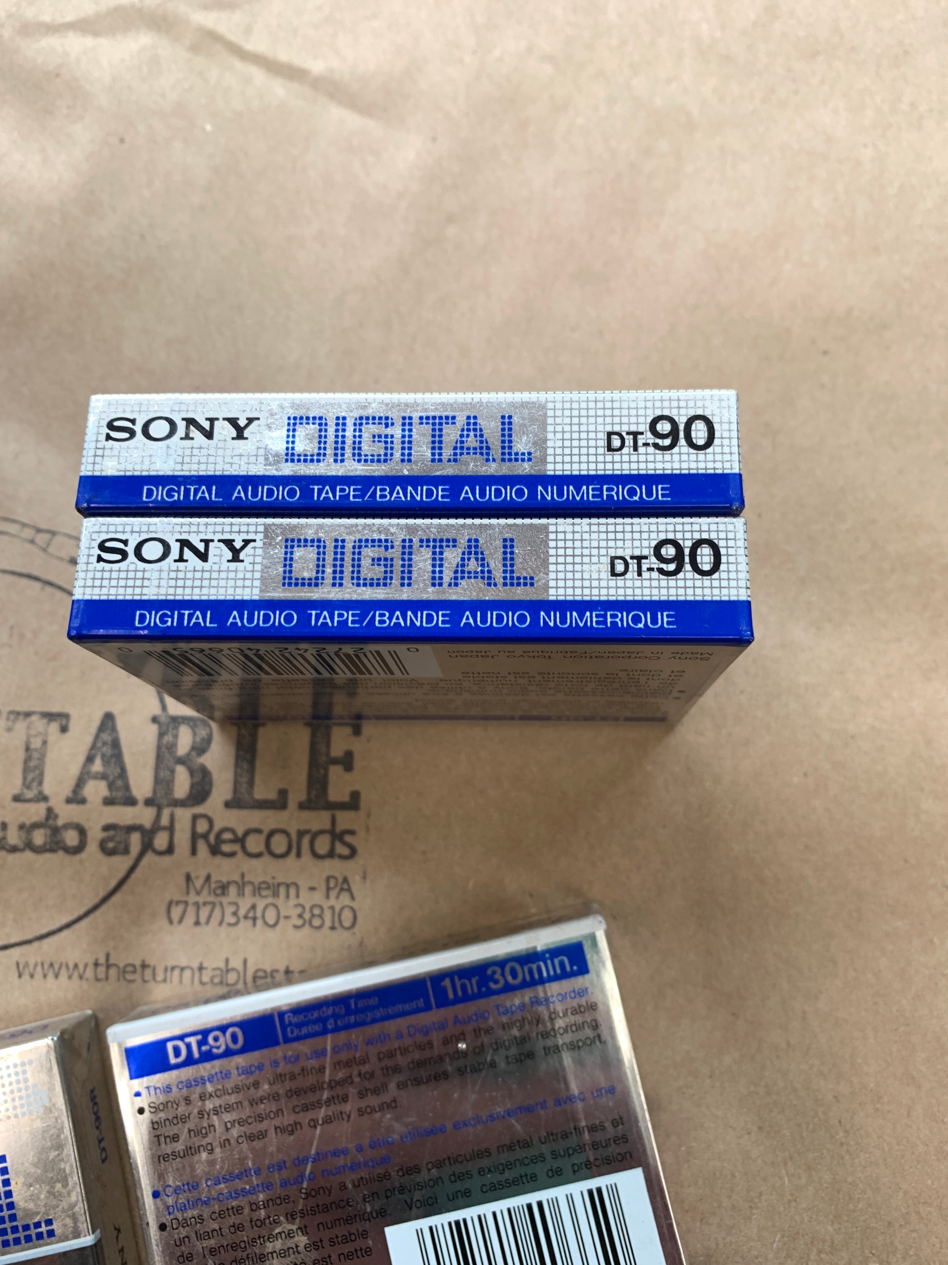 Sony Digital DT-90 DAT Blank Tapes Sealed – The Turntable Store
