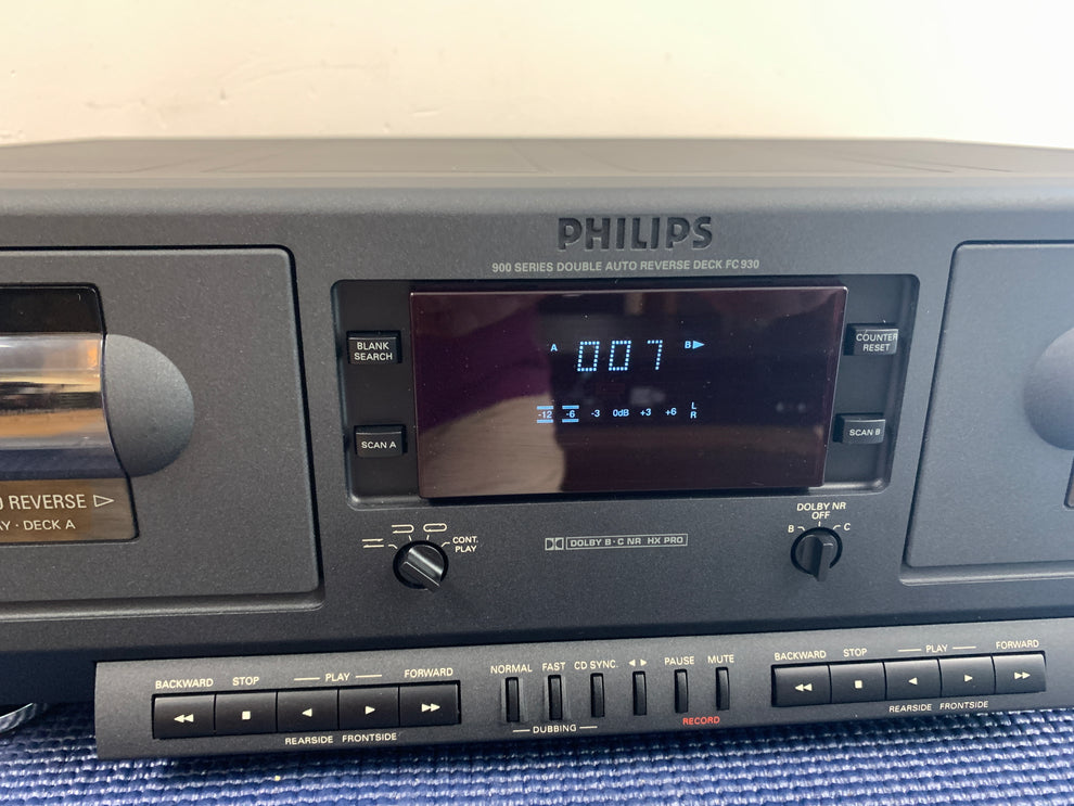 Philips FC-930 Double Cassette Deck * Manual – The Turntable Store
