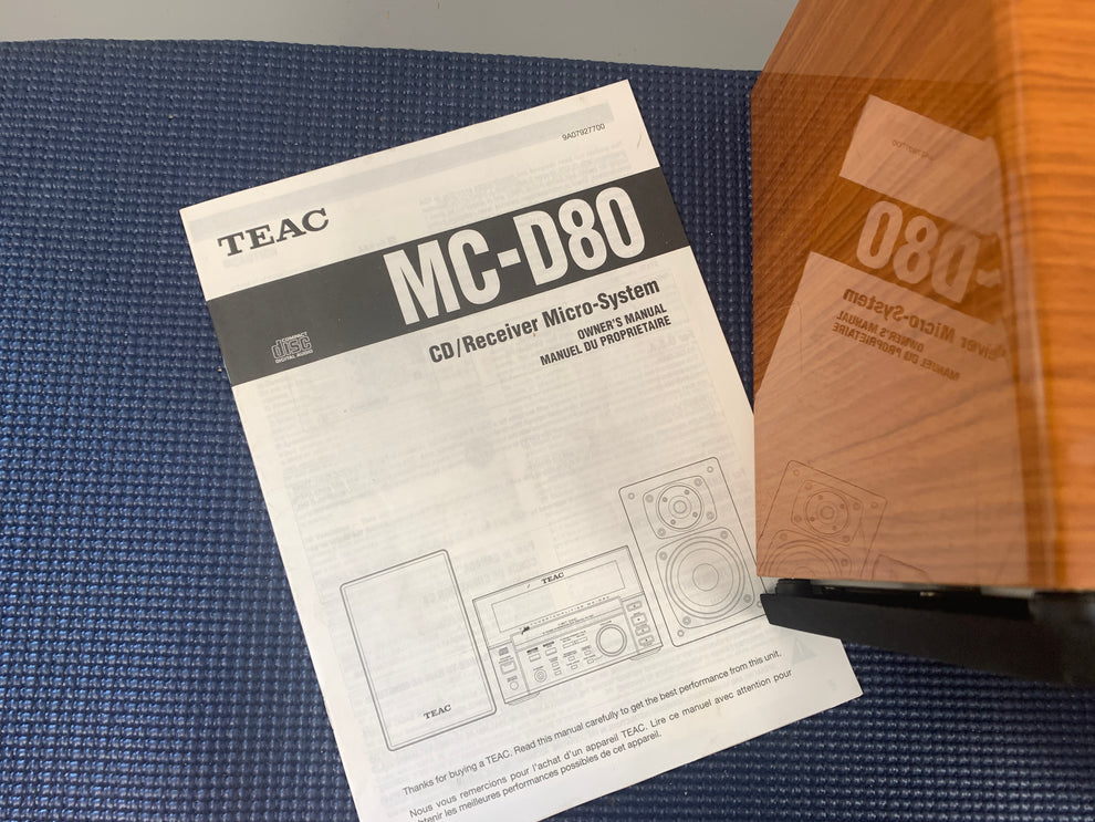 Teac MC-D80 * AM/FM/CD Mini Receiver * Speakers * Phono Input – The ...