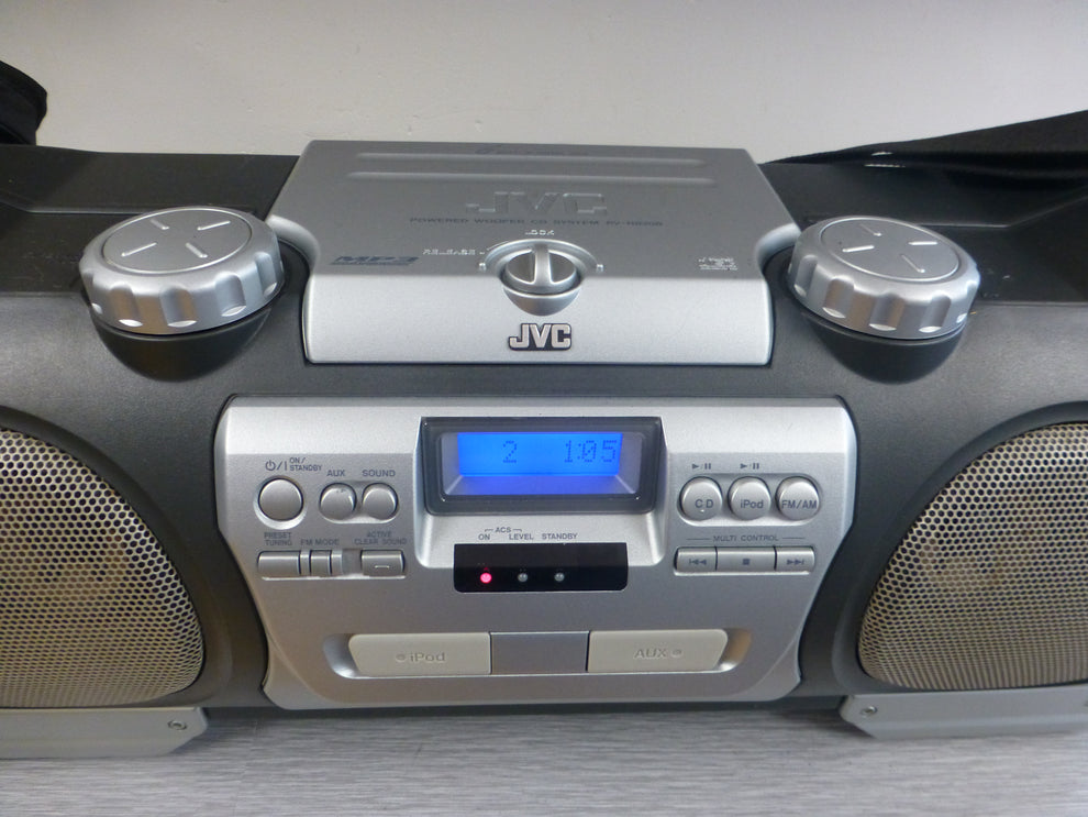 JVC RV-NB20B BoomBox with Powered Subwoofer System * CD/FM/AUX/IPOD ...