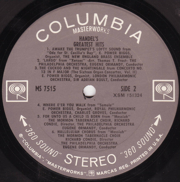 Buy Georg Friedrich Händel, E. Power Biggs, Mormon Tabernacle Choir, Igor Kipnis, Eugene Ormandy ...