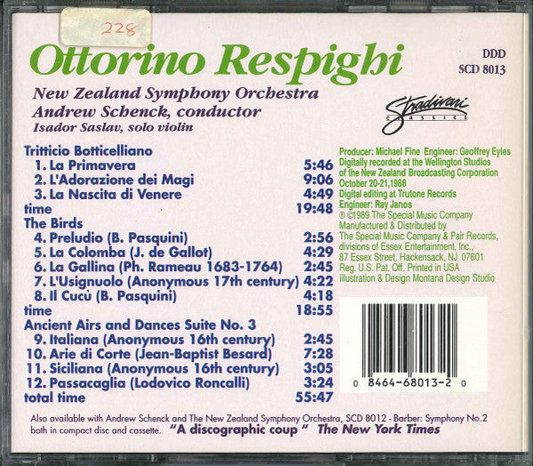 Buy Ottorino Respighi, The New Zealand Symphony Orchestra, Andrew ...