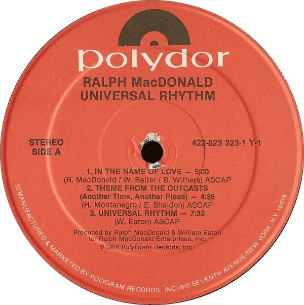 Buy Ralph MacDonald : Universal Rhythm (LP, Album) Online for a great ...