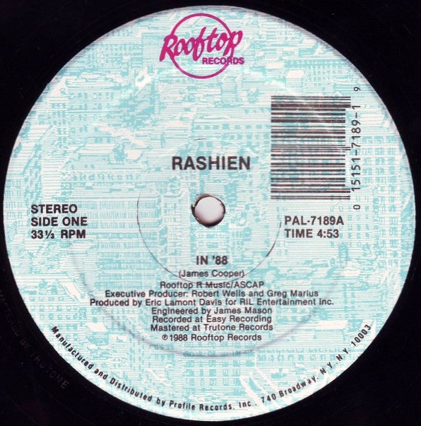 Buy Rashien : In '88 (12", Single) Online for a great price – The ...