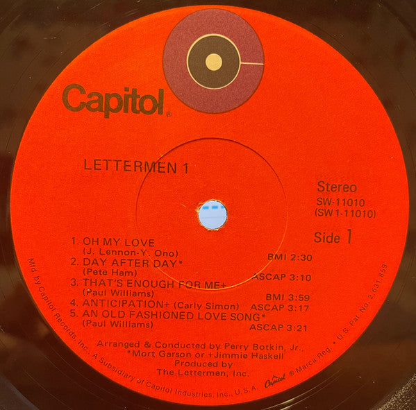 Buy The Lettermen : 1 (LP, Album) Online for a great price – The ...