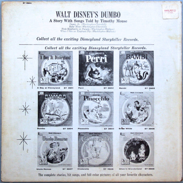 Buy Timothy Mouse : Walt Disney's Story Of Dumbo (LP, Album, Mono, Gat ...